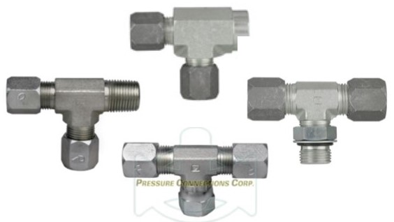 Run/Branch Flareless Tees - Hydraulic Fitting